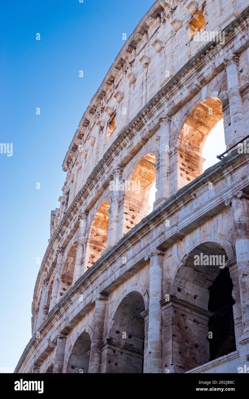 The outside walls of the Colosseum Stock Photo - Alamy
