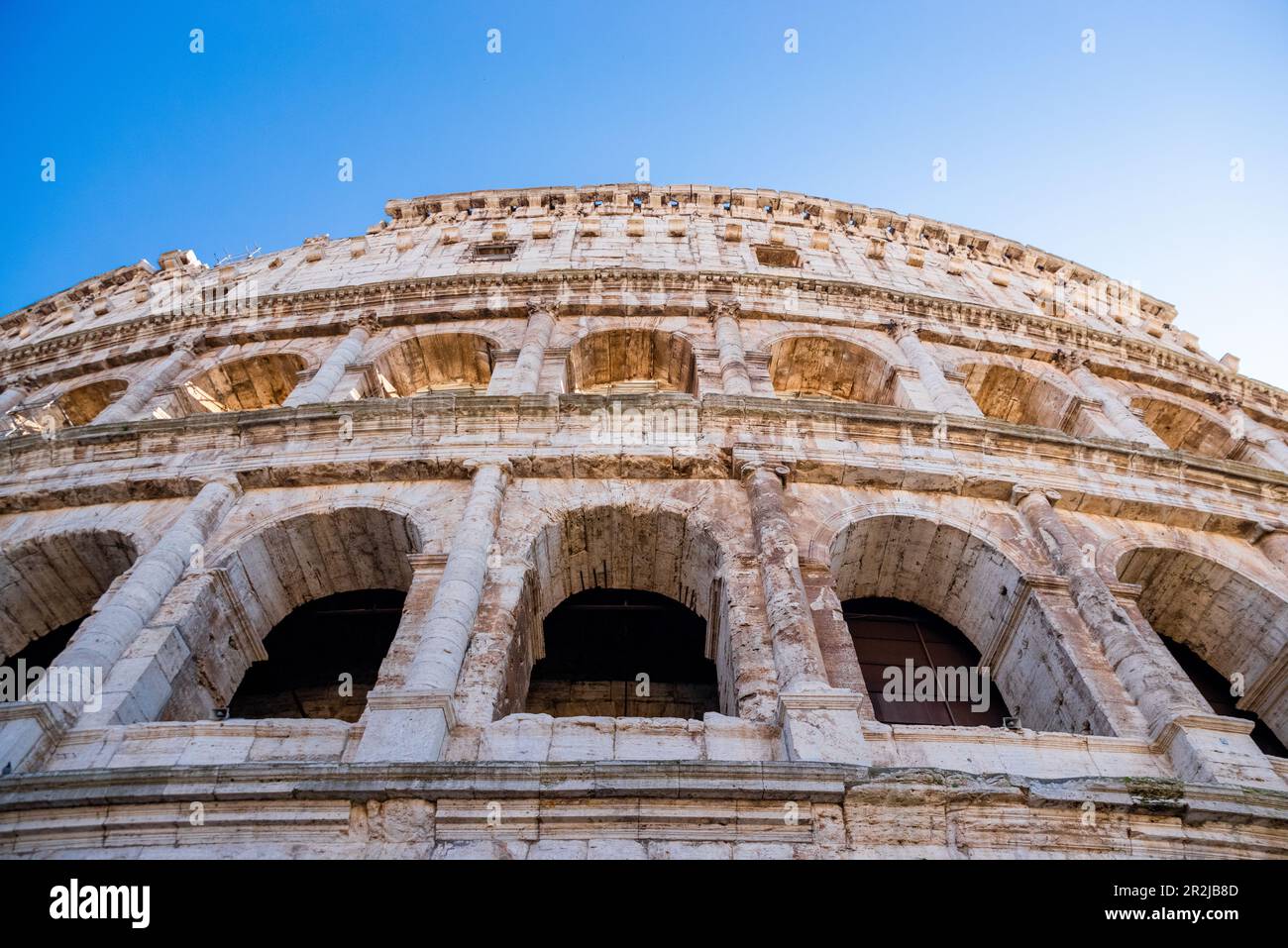 The outside walls of the Colosseum Stock Photo - Alamy