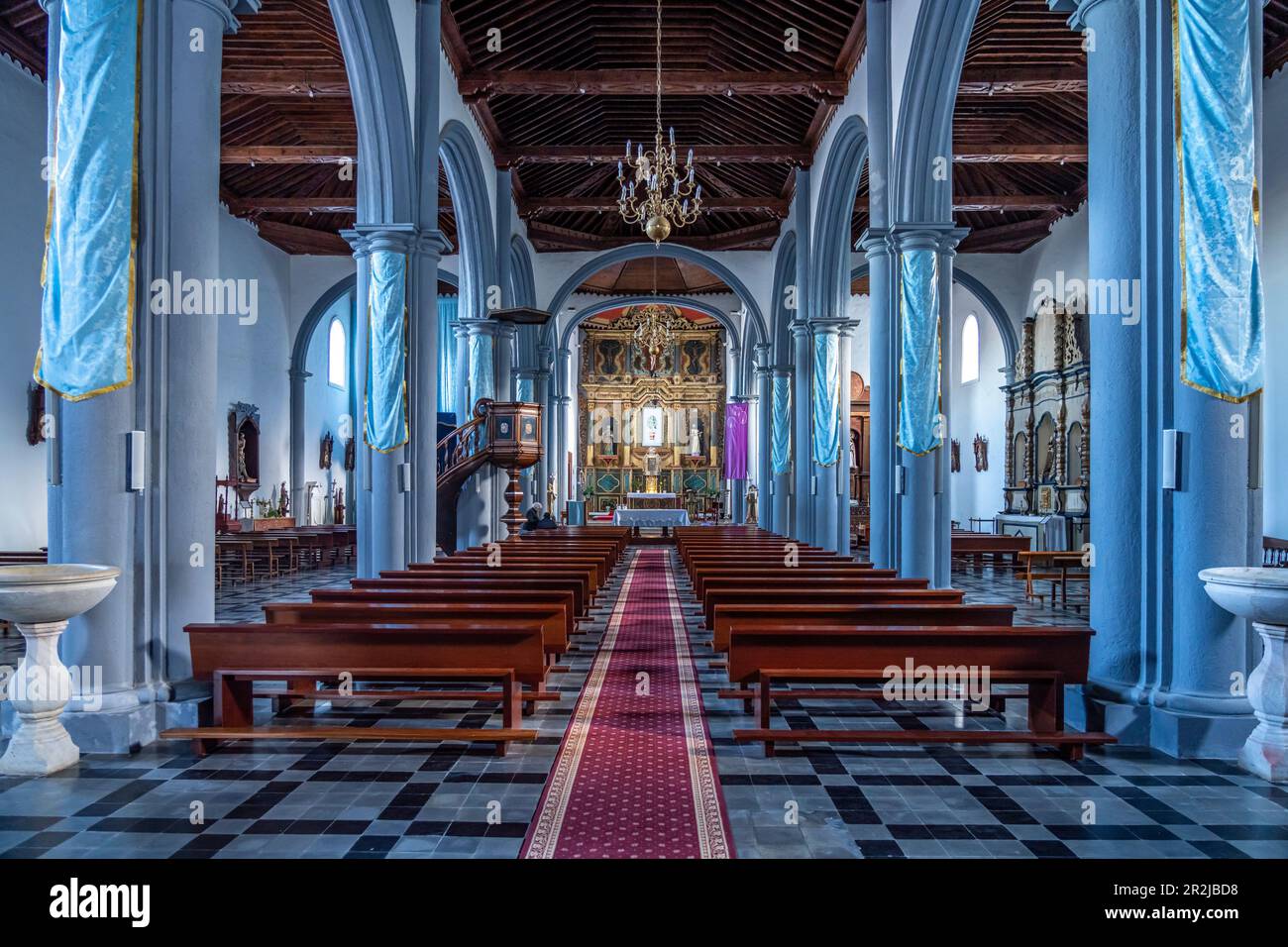 Interior of the Church of Santa María de la Concepcion in Valverde ...