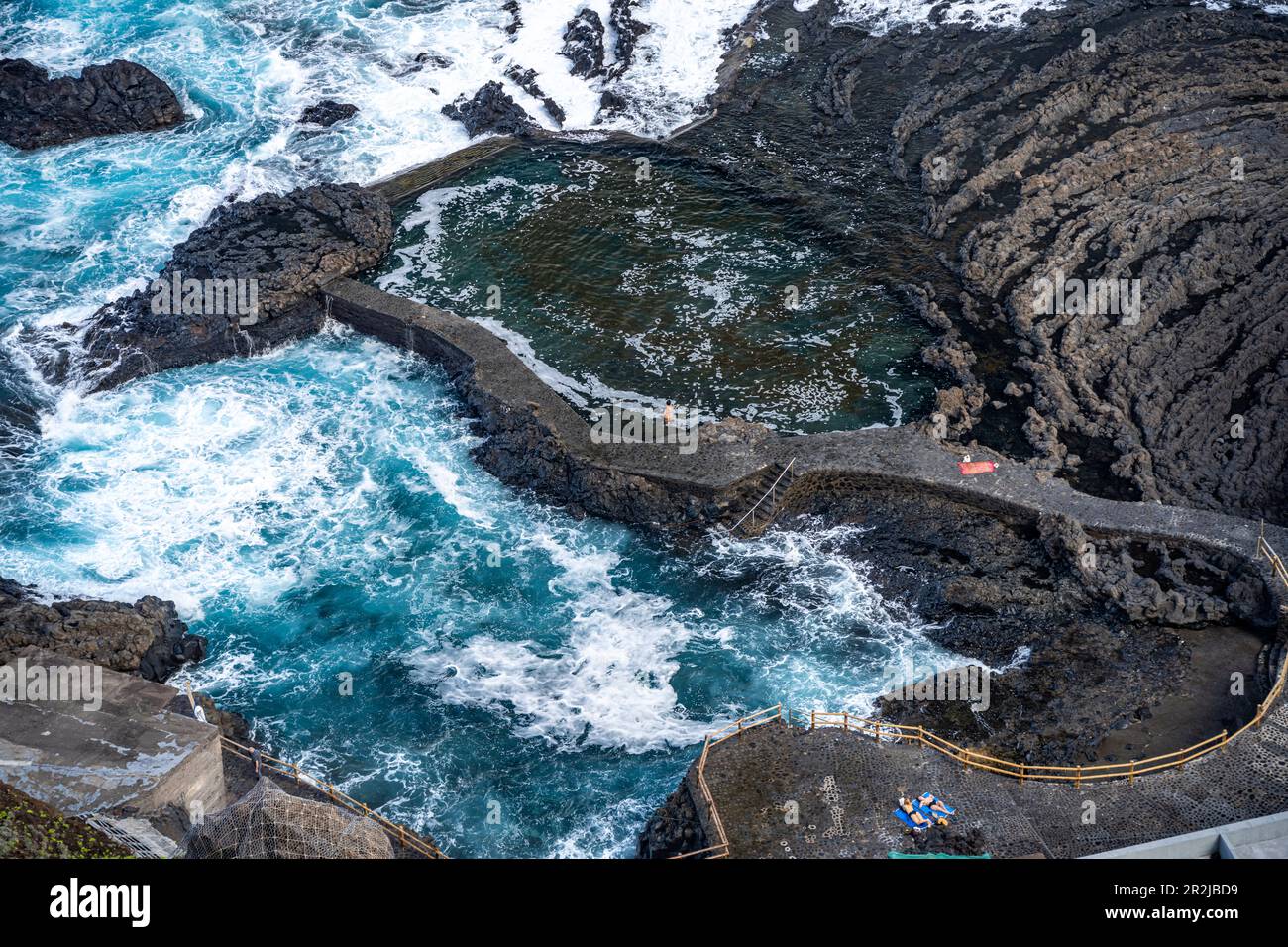 Natural swimming pools in the village of Pozo de las Calcosas, El ...