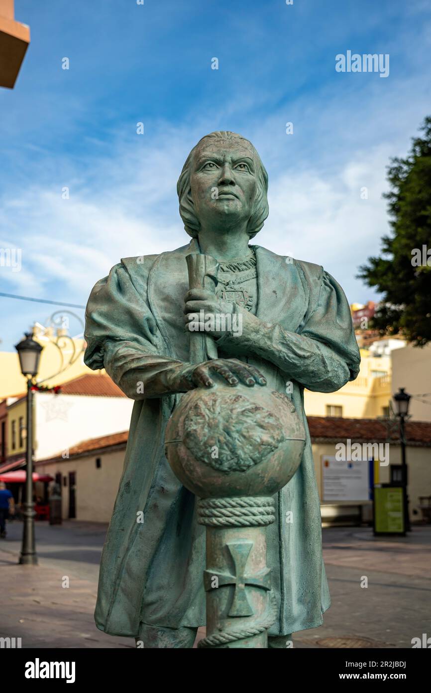 Monument to Christopher Columbus in the island capital of San Sebastian ...