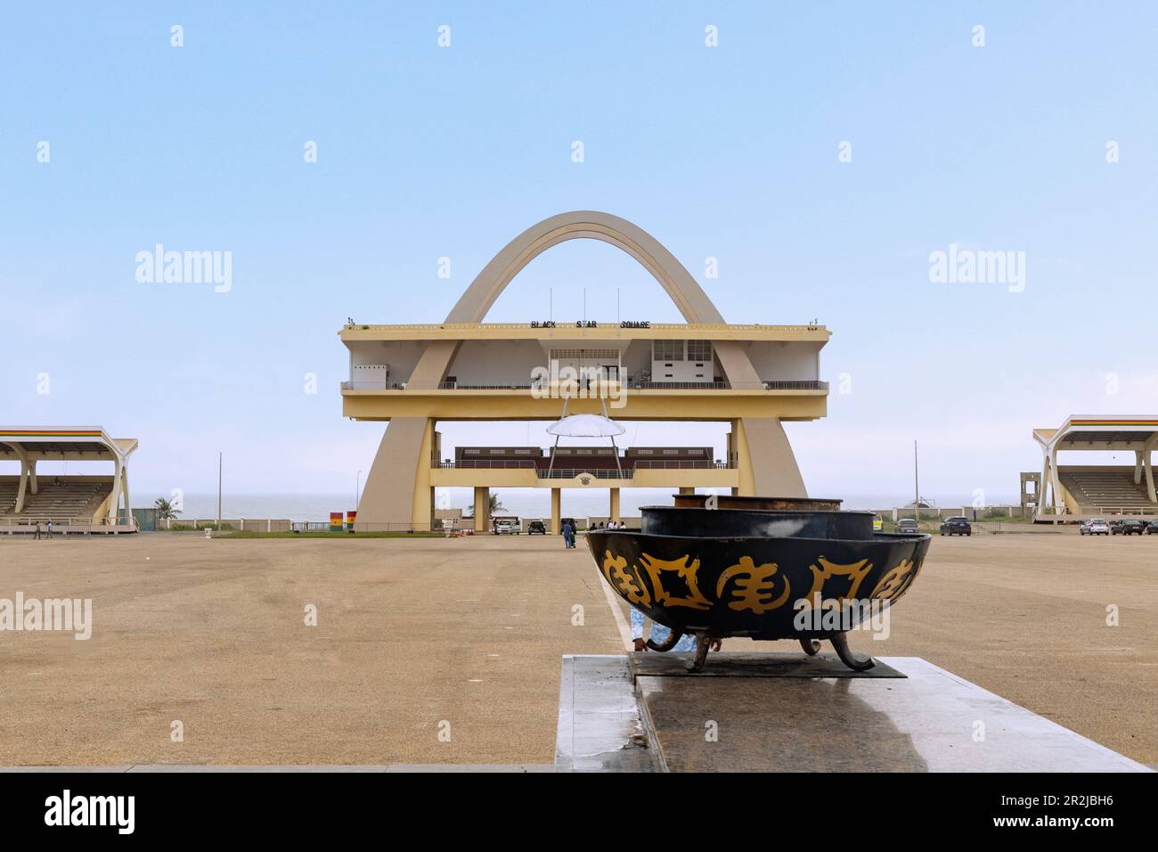 Black Star Square with Independence Arch in Accra in the Greater Accra ...