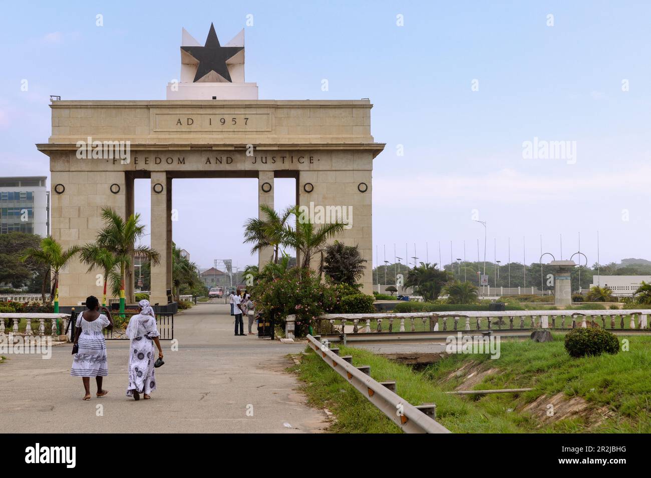 Black Star Square with Independence Arch in Accra in the Greater Accra ...