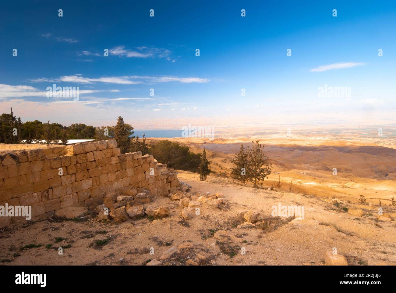 Mount Nebo.Jordan.View in Mount Nebo overlooking the holy land and the ...