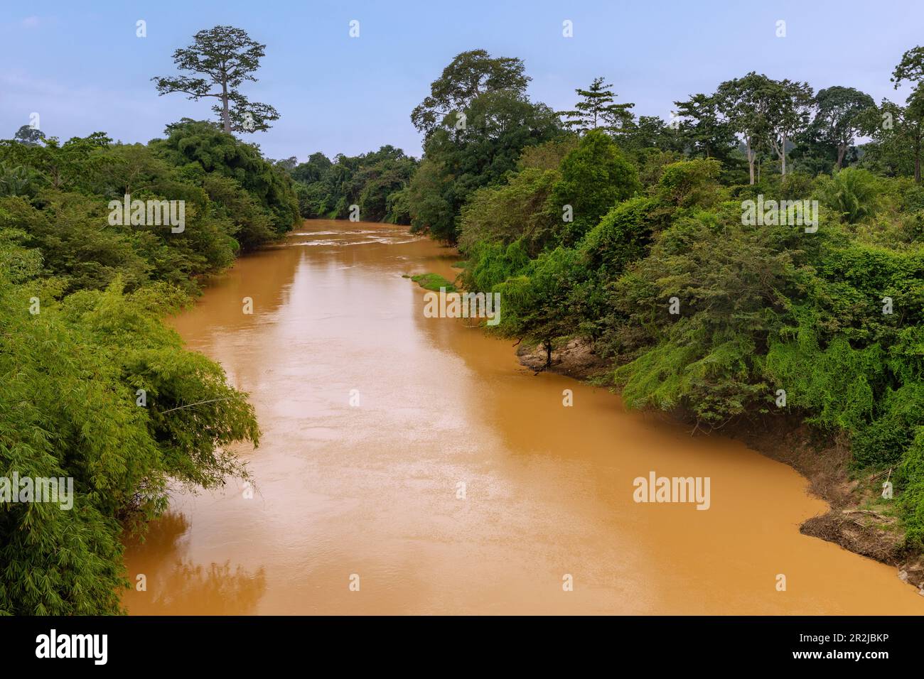 River Pra at Assin Praso in the Central Region of southern Ghana in ...