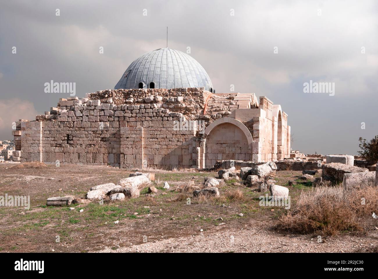 Umayyad palace, Amman.Jordan.Umayyad Palace at the Amman Citadel Stock ...