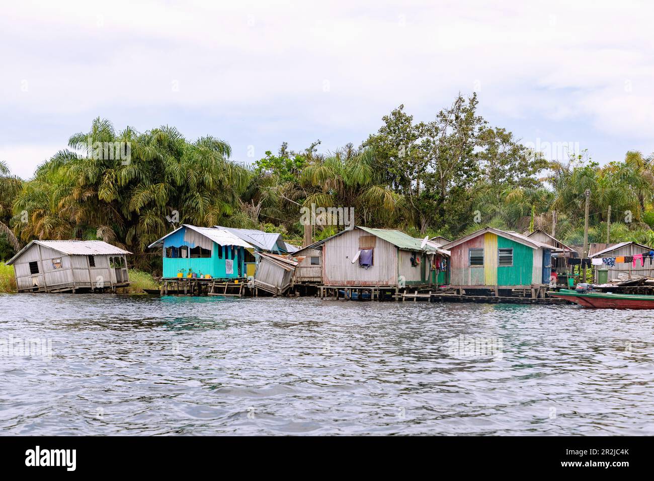 Stilt village of Nzulezo in the Western Region of western Ghana in West ...