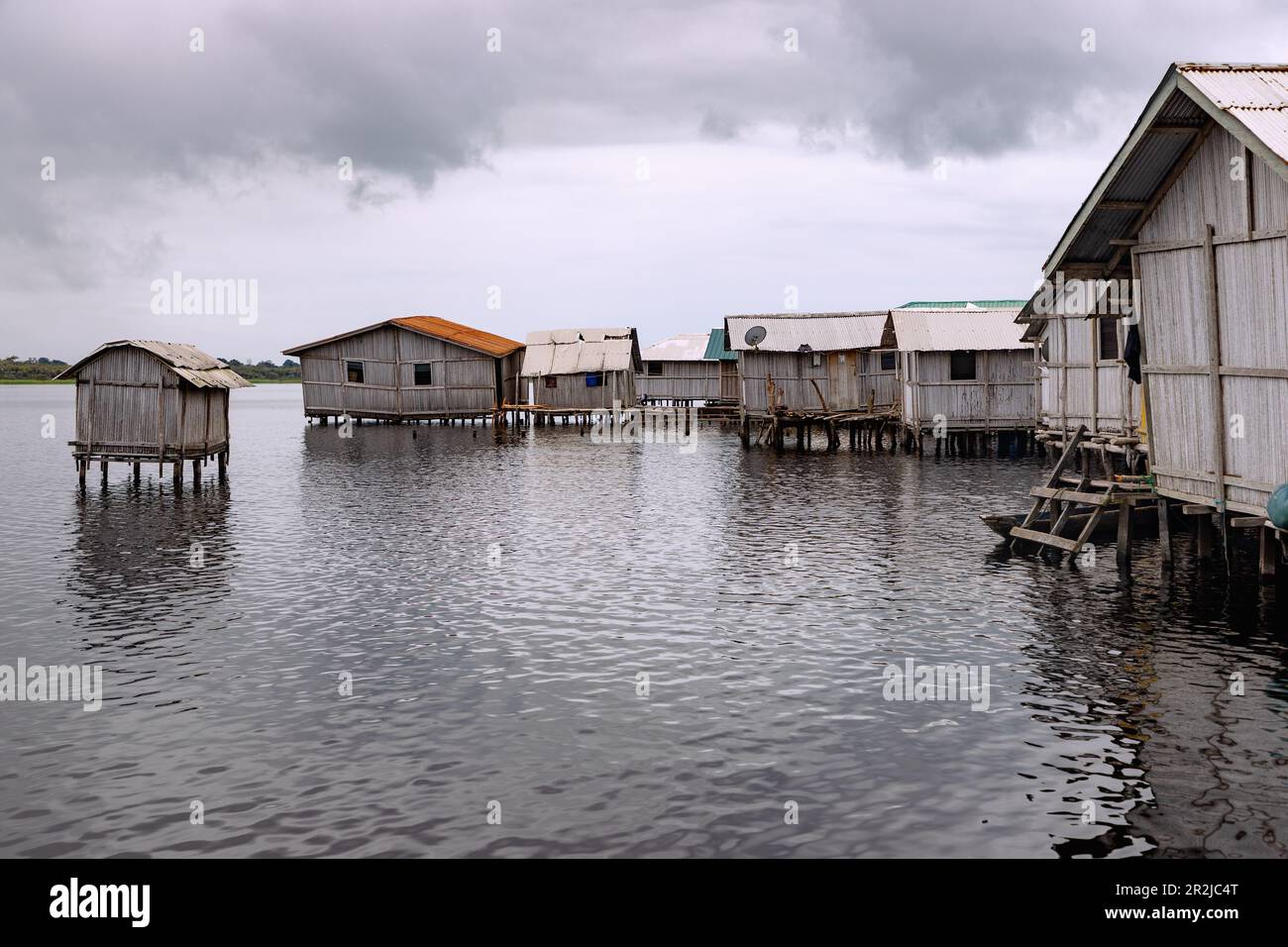 Stilt village of Nzulezo in the Western Region of western Ghana in West ...