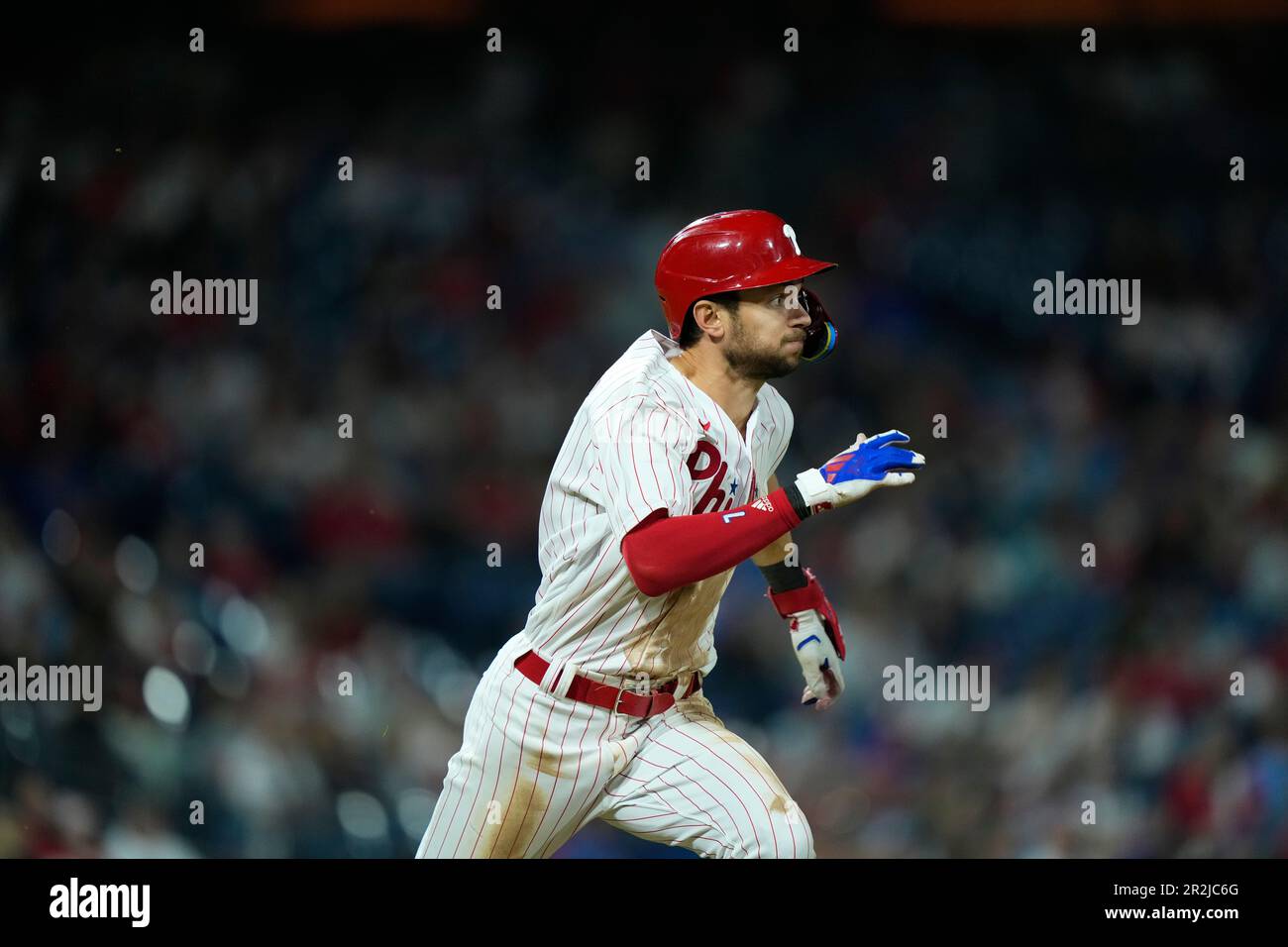 Philadelphia Phillies' Trea Turner plays during the eighth inning of a ... Philadelphia Phillies' Trea Turner plays during the eighth inning of a ...