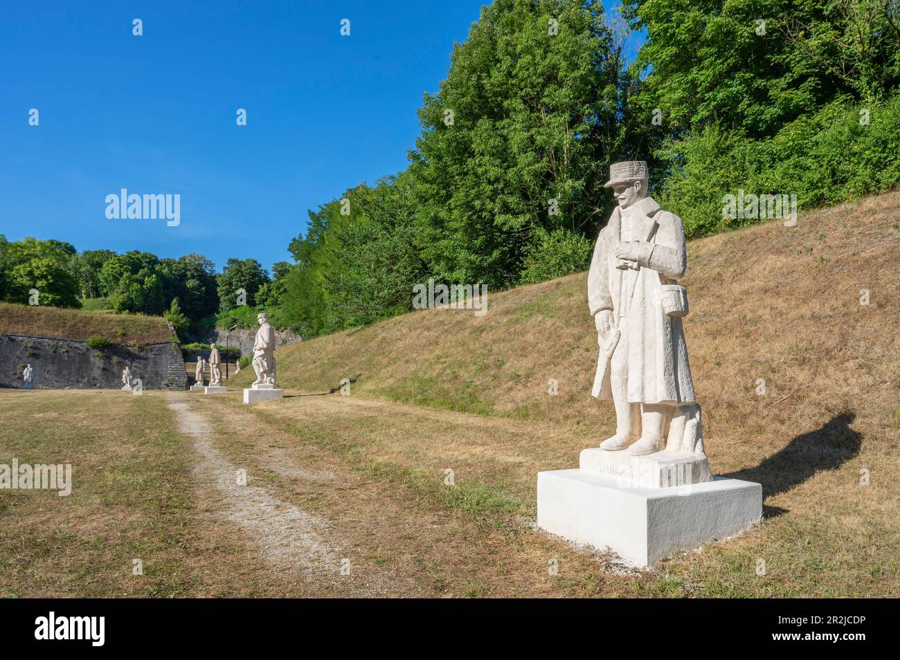 Underground citadel of Verdun with monuments to generals, Verdun, Meuse ...