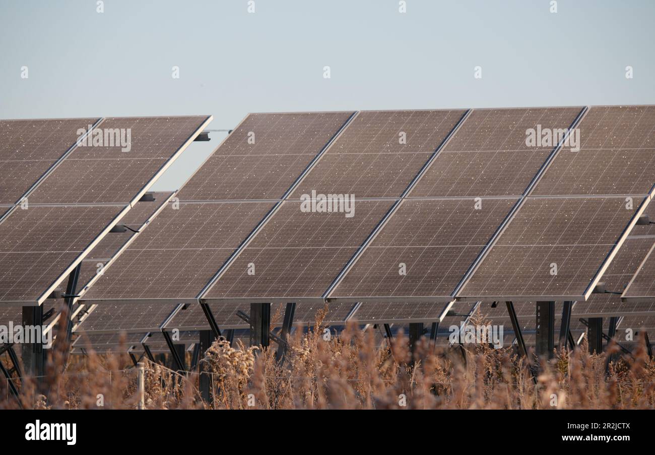 Solar panels in winter energy hi-res stock photography and images - Alamy