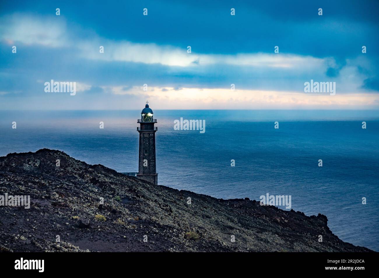 Lighthouse at Punto de Orchilla at dusk, El Hierro, Canary Islands ...