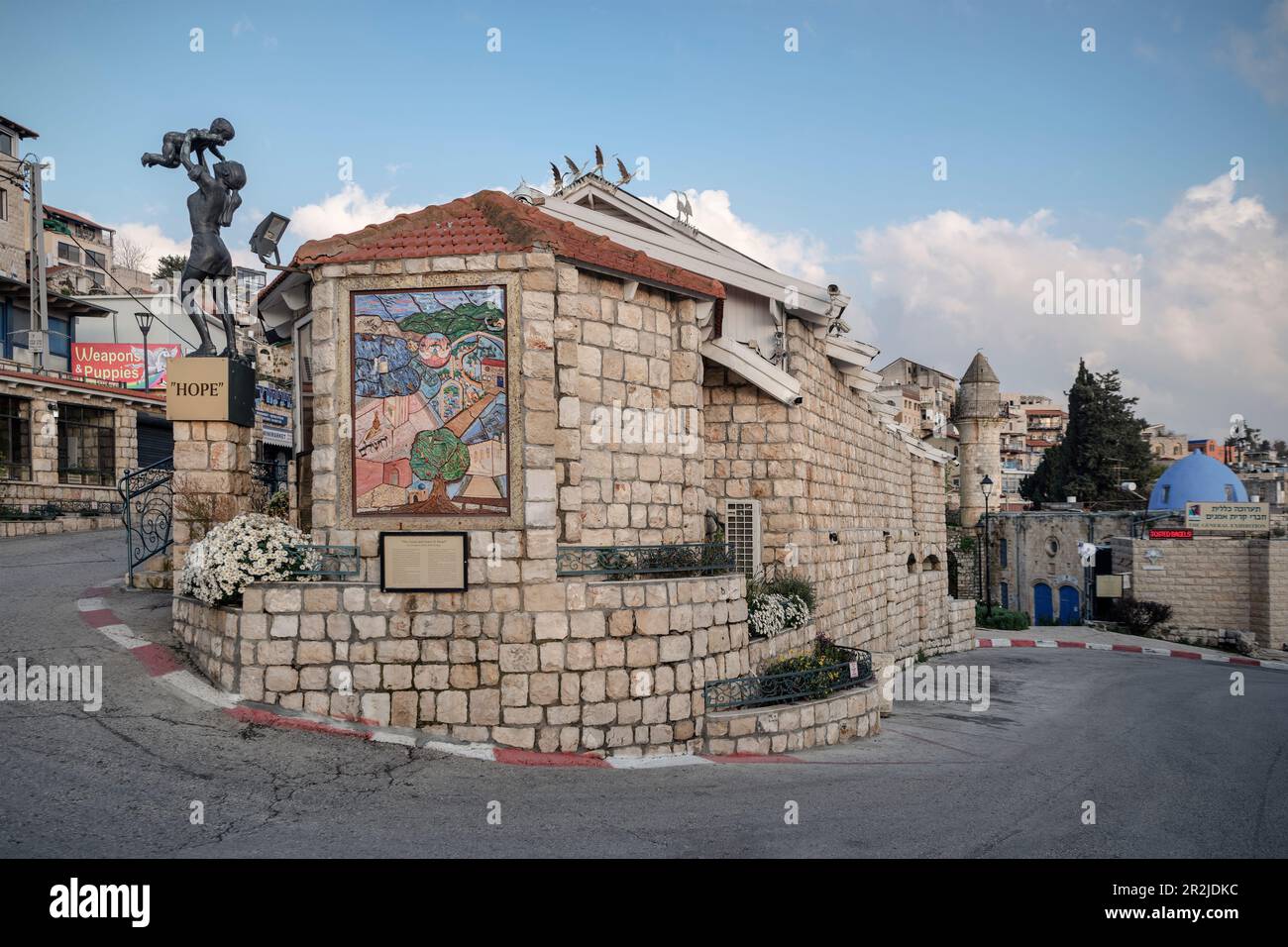 in the streets of Safed (also Tsfat), Galilee, Israel, Middle East ...