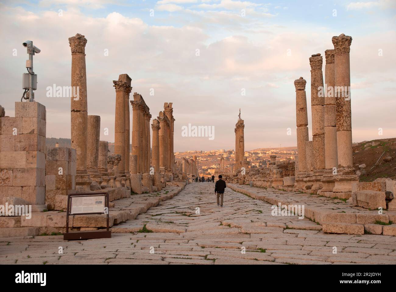 Roman Colonnaded Streets at Gerasa in Jordan Stock Photo - Alamy