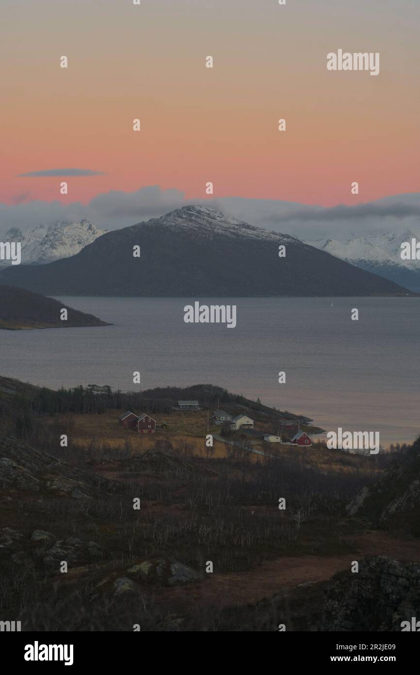 Remote village settlement in the northern norway arctic scandinavia ...
