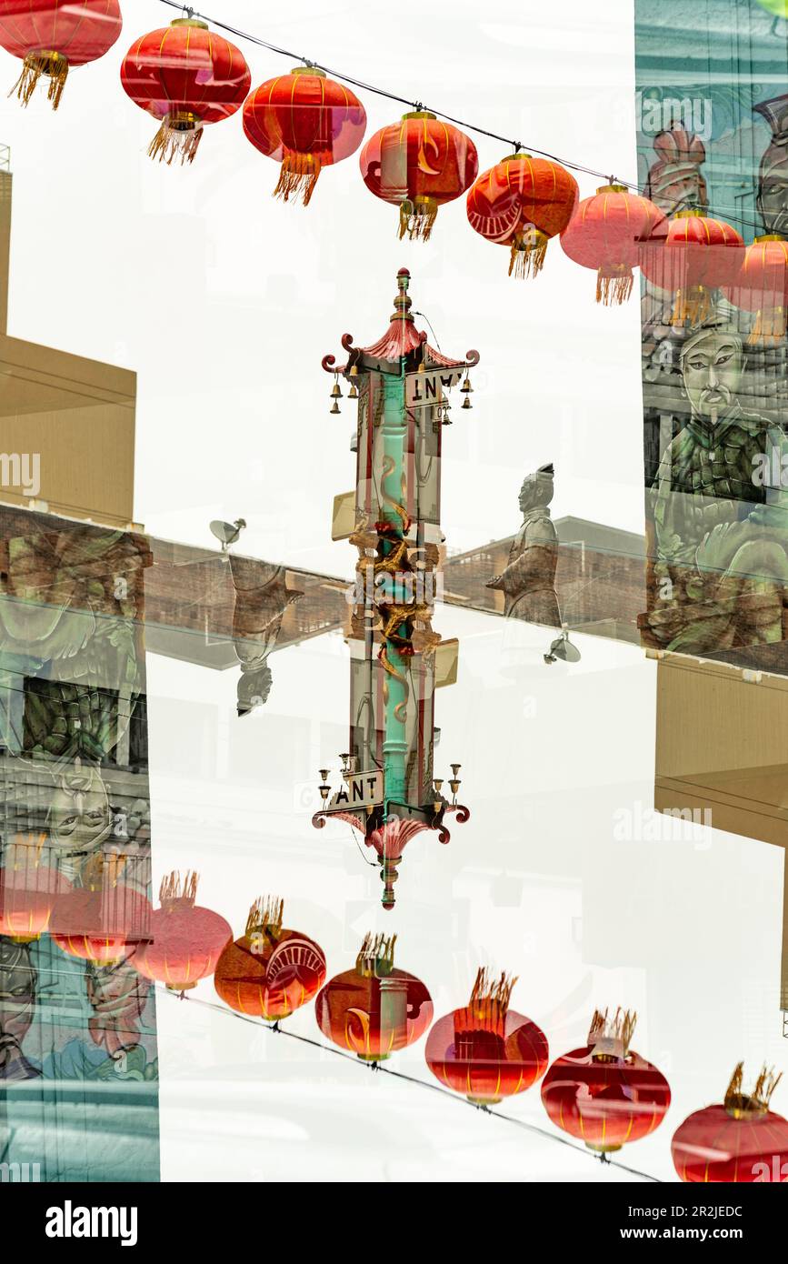 Lanterns in a photo collage hi-res stock photography and images - Alamy