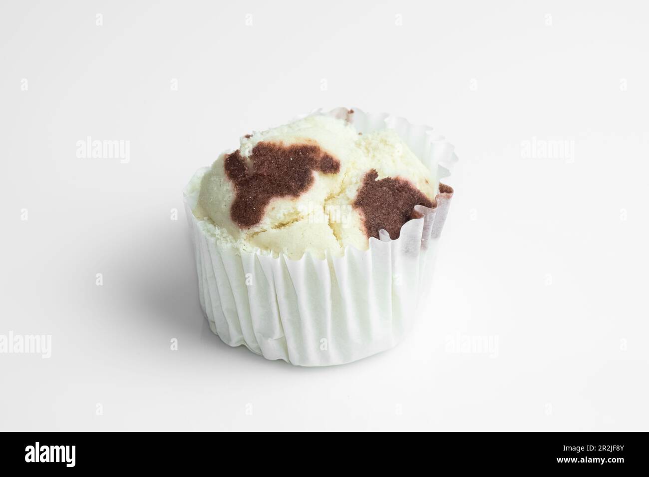 Thai Steamed Cupcake or cotton wool cupcake isolated on white ...