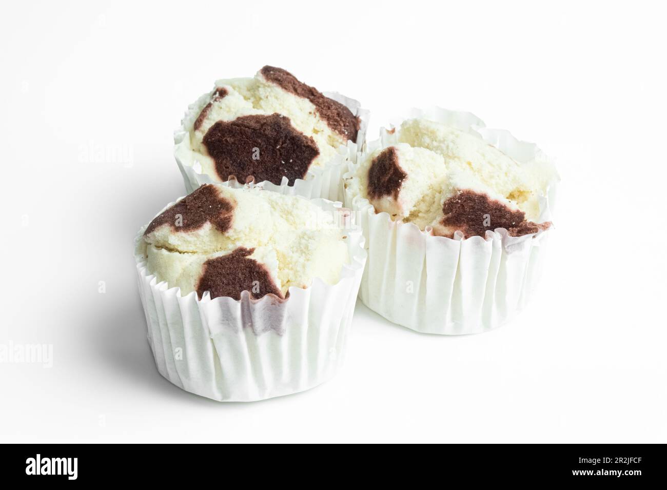 Thai Steamed Cupcake or cotton wool cupcake isolated on white ...