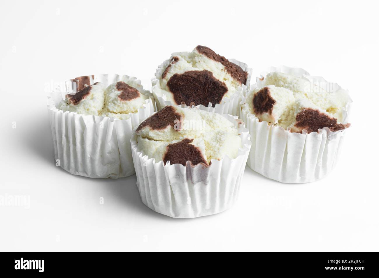 Thai Steamed Cupcake or cotton wool cupcake isolated on white ...