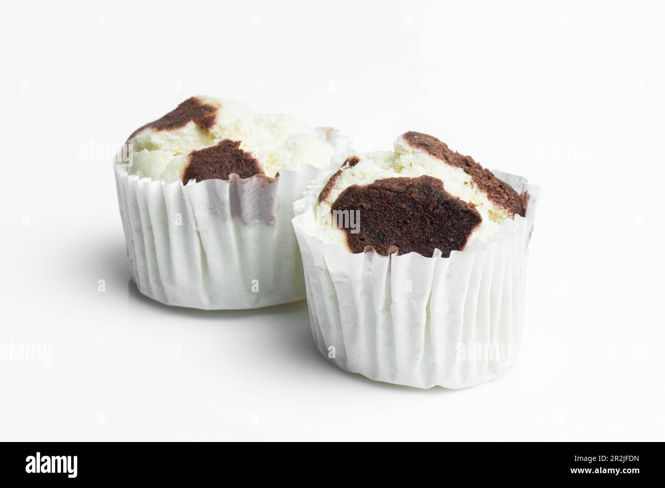 Thai Steamed Cupcake or cotton wool cupcake isolated on white ...