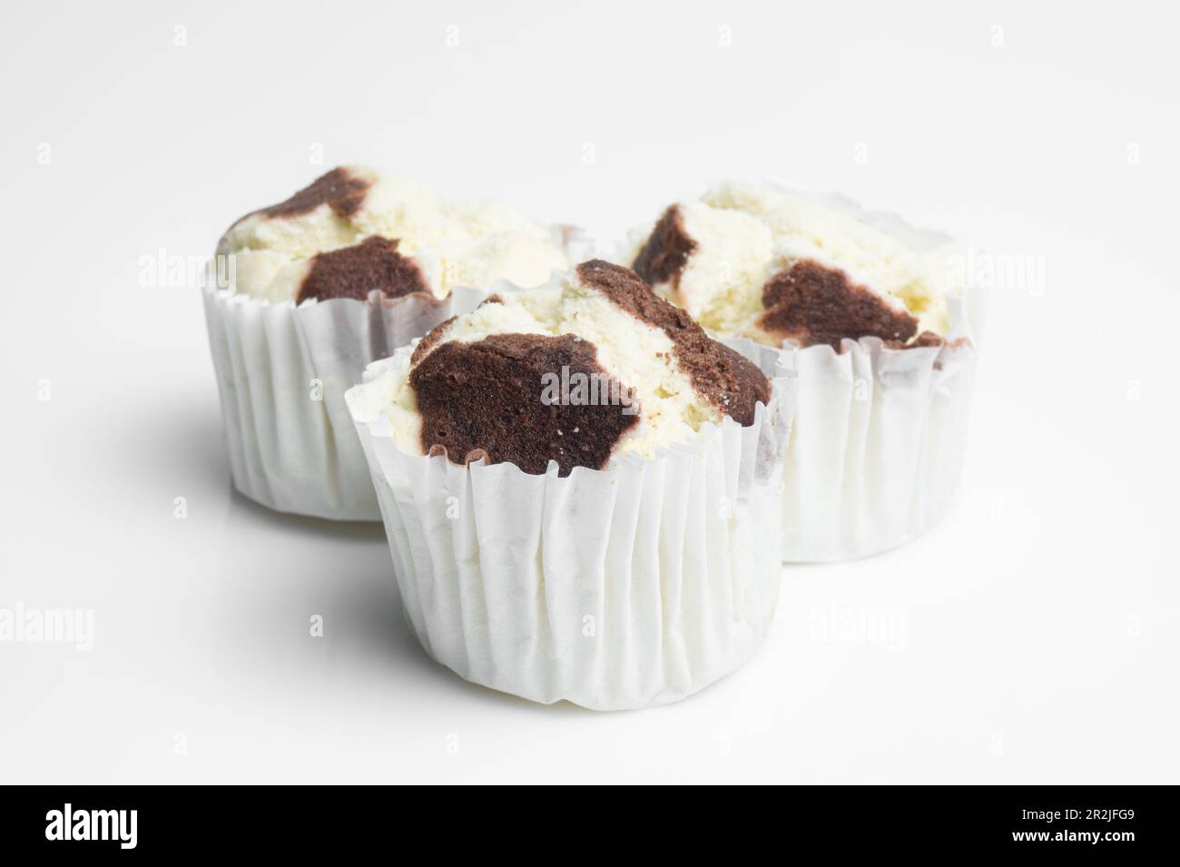Thai Steamed Cupcake or cotton wool cupcake isolated on white ...