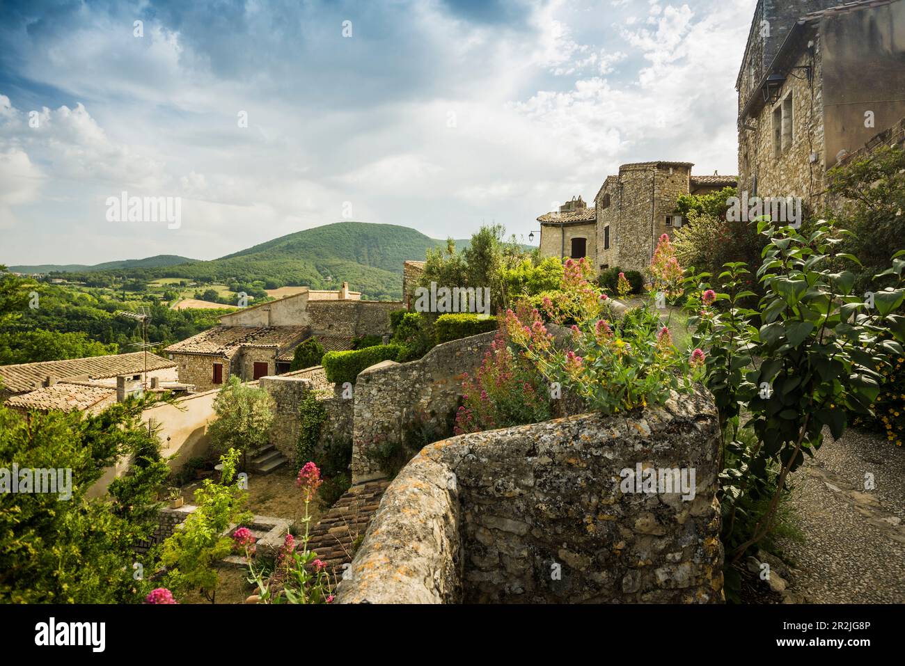Medieval village, Mirmande, Les plus beaux villages de France, Drôme department, Auvergne-Rhône ...