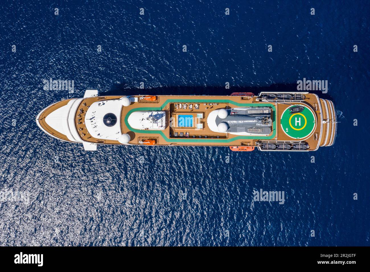 Aerial view from expedition cruise ship World Voyager (nicko cruises ...