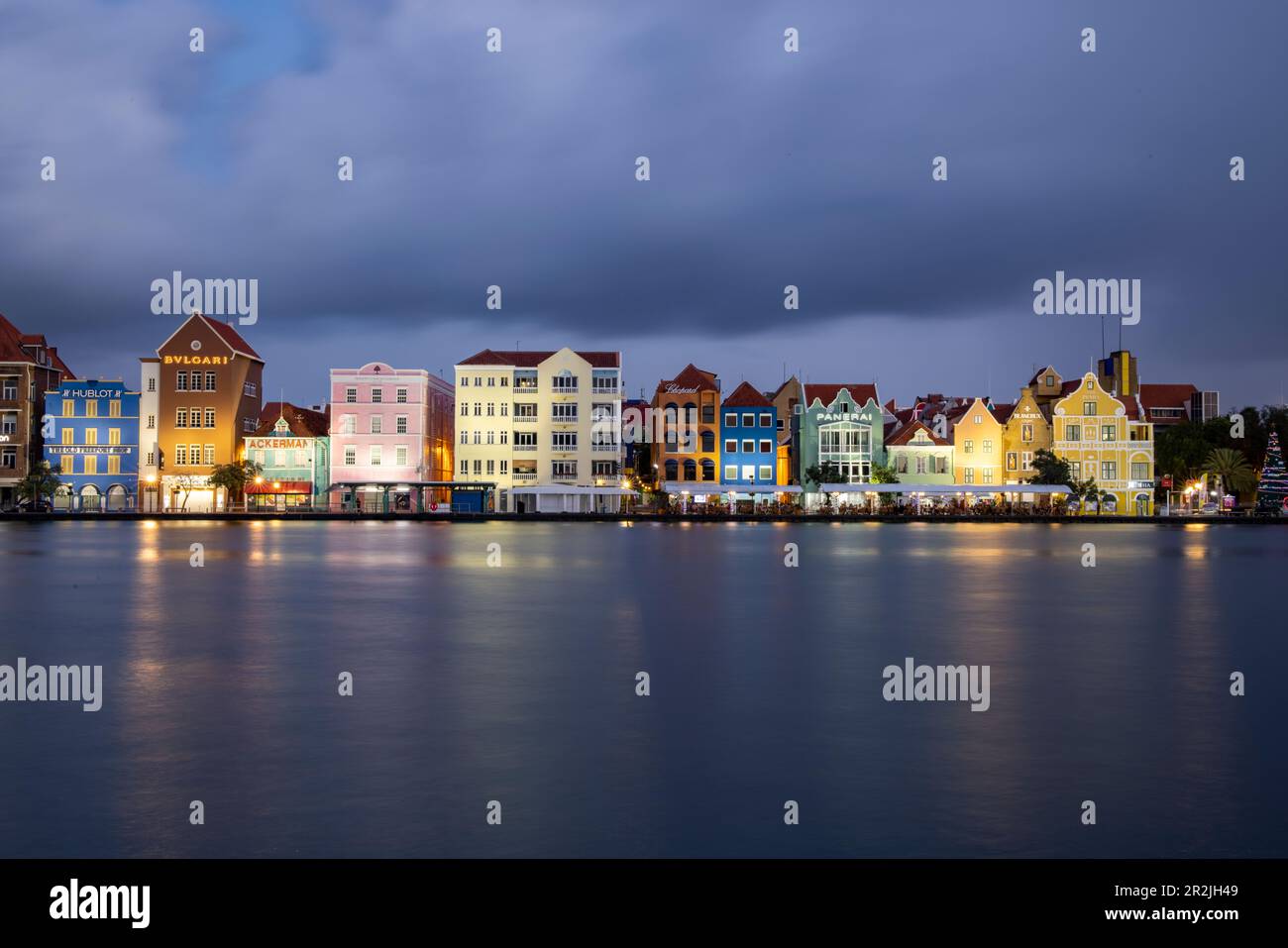 Dutch influenced architecture of buildings along Handelskade Street in ...