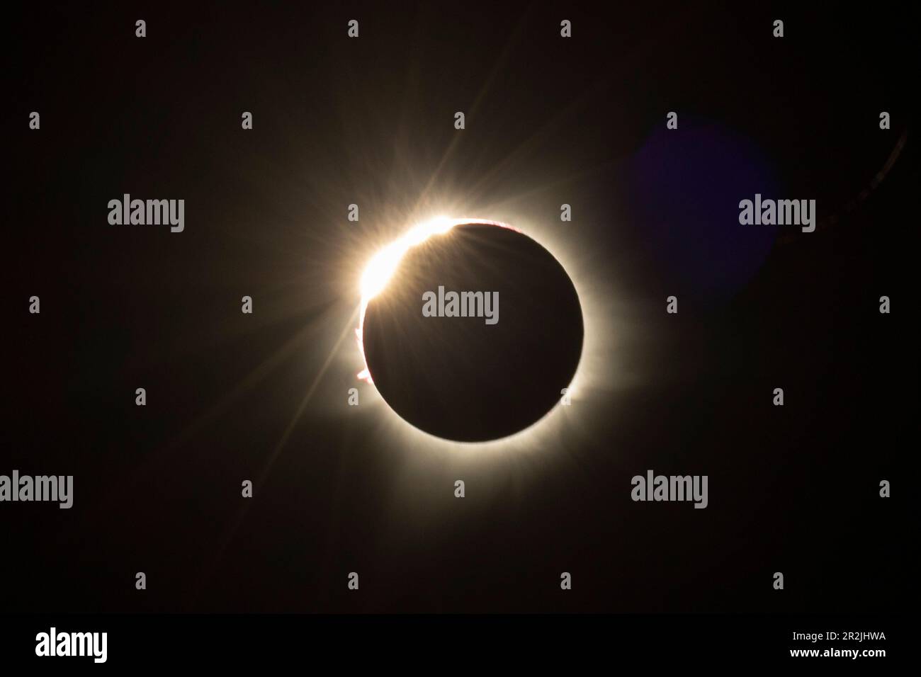 Diamon ring during the 2023 Australian total solar eclipse in Exmouth ...
