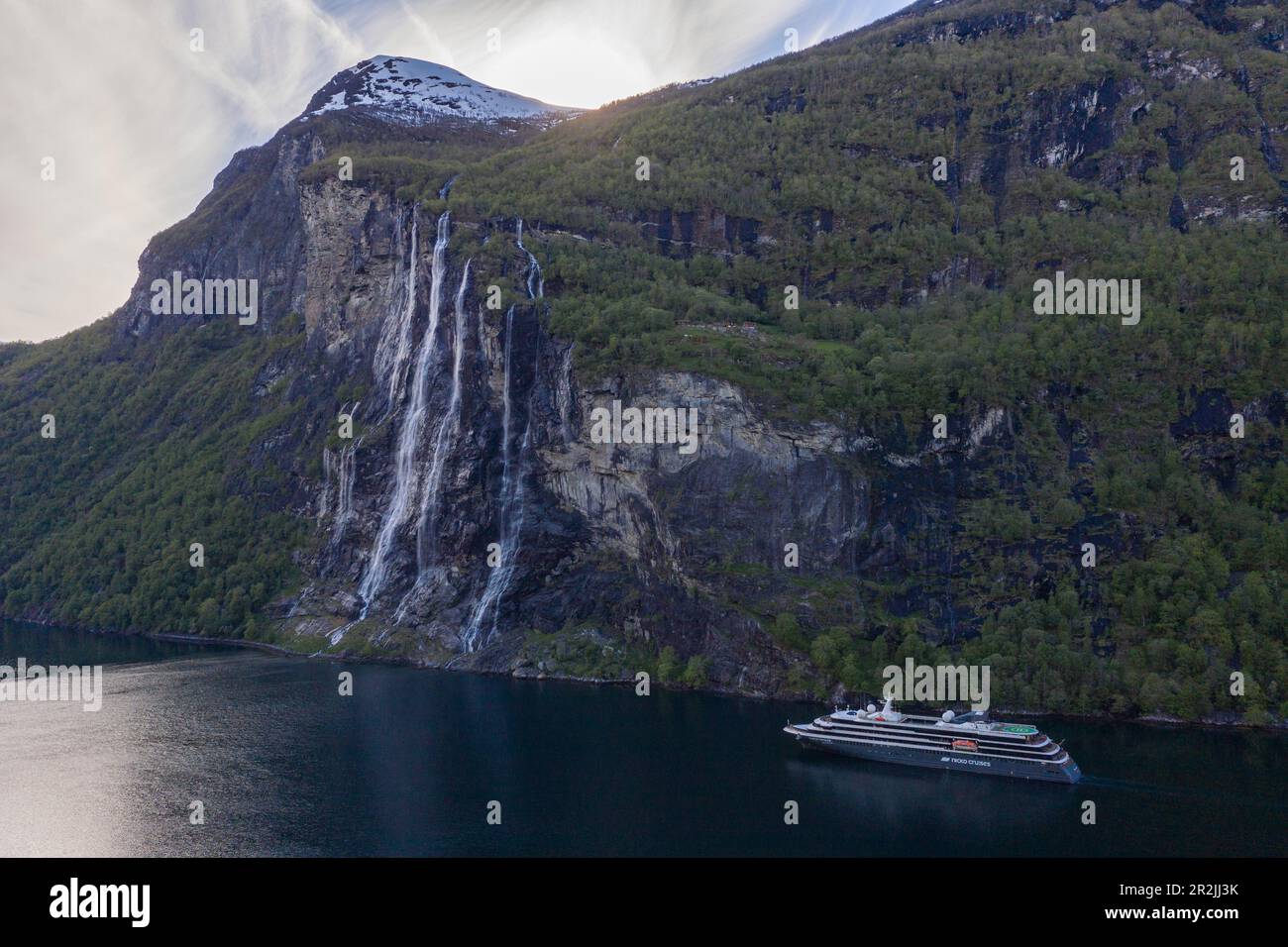 Aerial view from expedition cruise ship World Voyager (nicko cruises ...