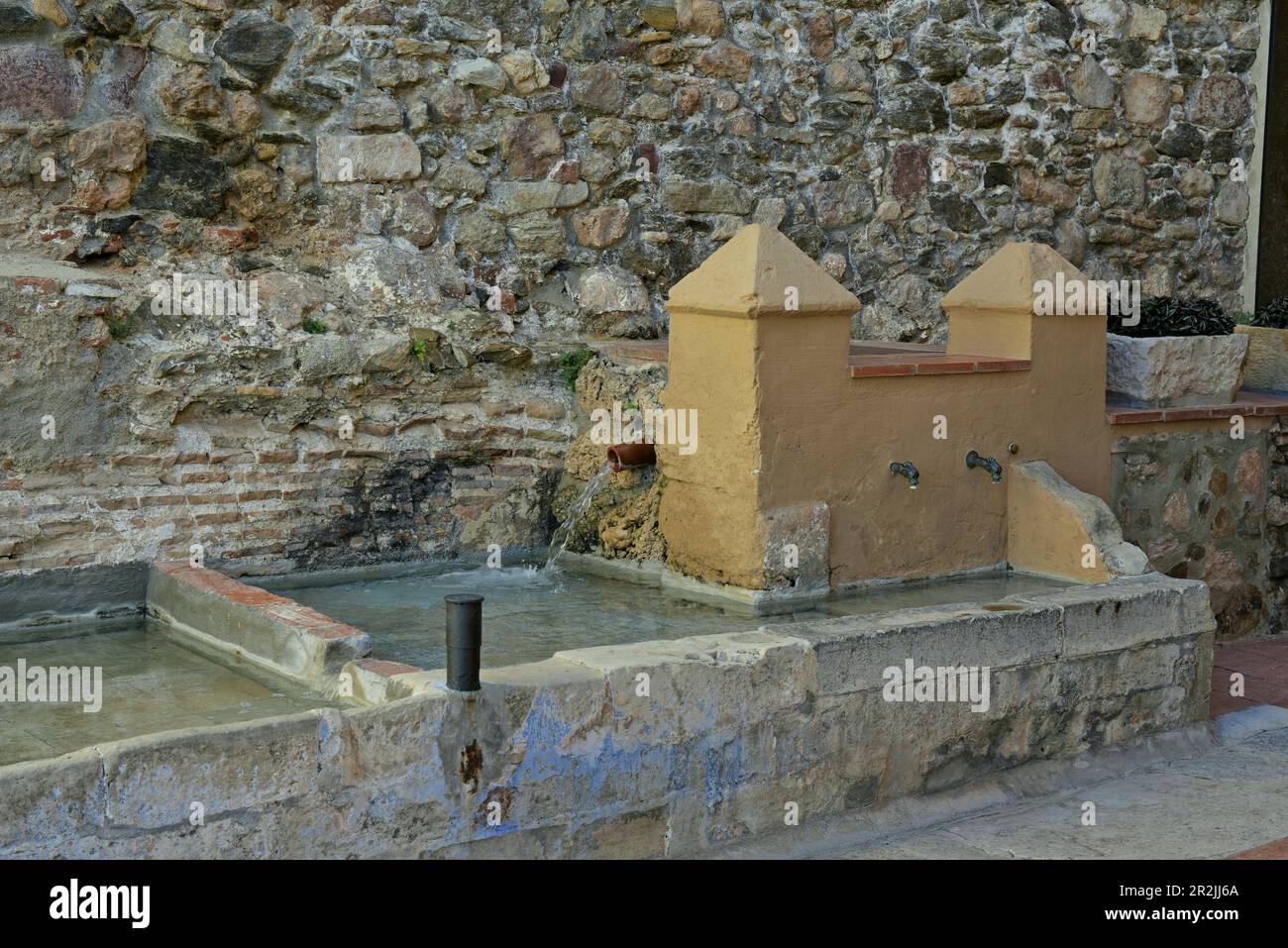 Laundries and fountain of the Batlle de Falset in the Priorat region of ...