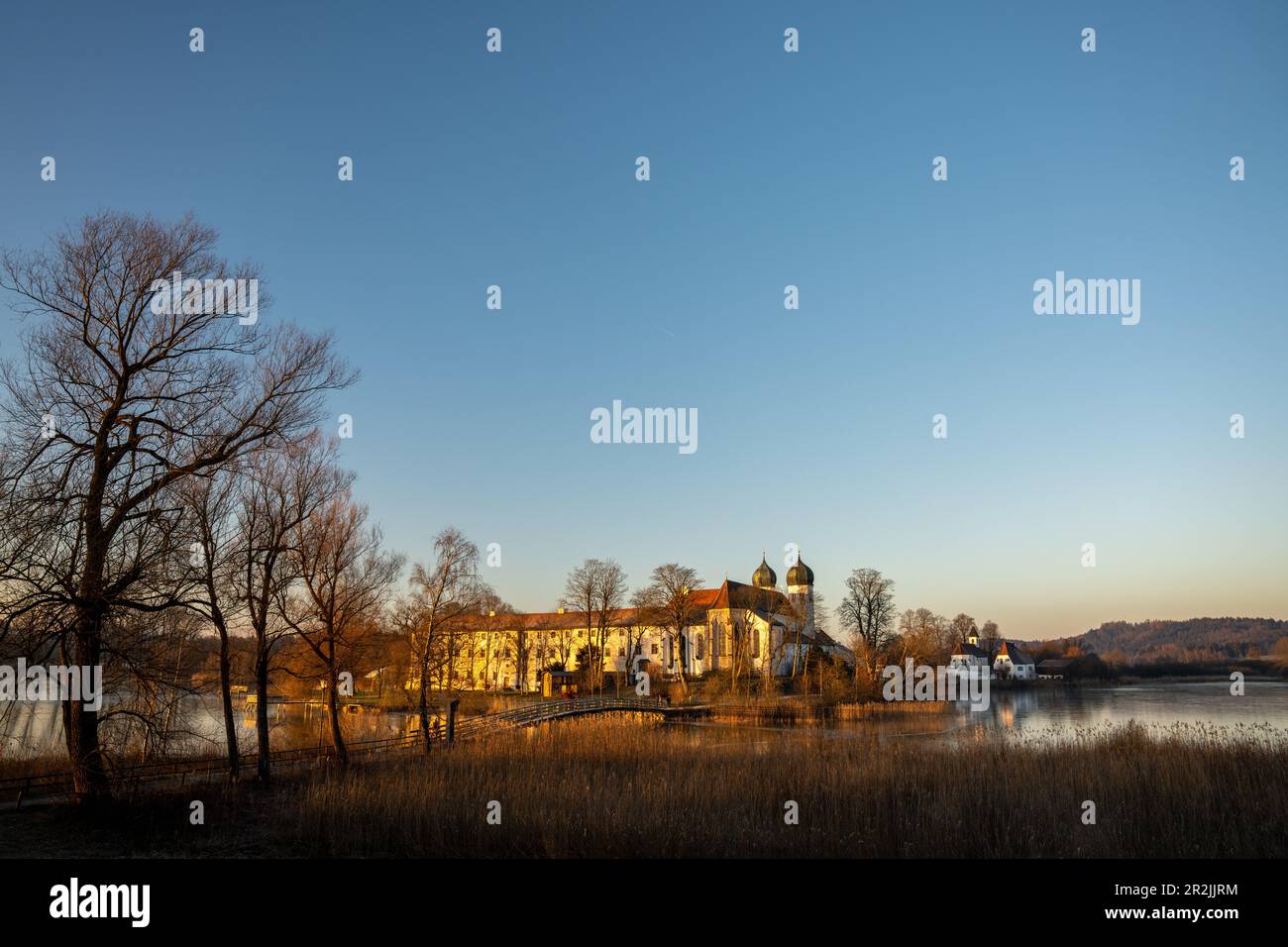 Seeon Monastery in winter without snow Stock Photo - Alamy