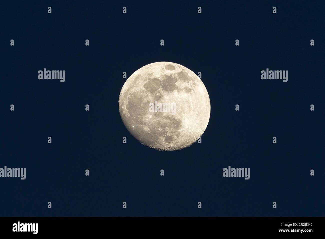 Waxing moon, almost full moon, seen from Bavaria, Germany Stock Photo ...