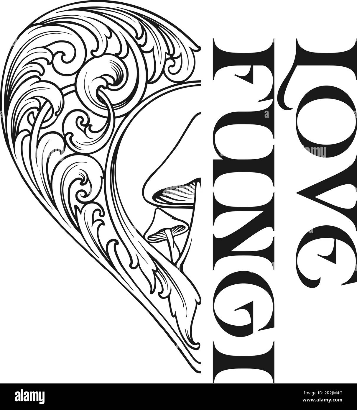 Line Sticker Moon Work