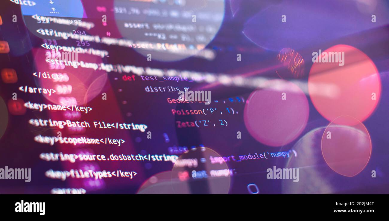 Programmer developer screen. Desktop PC monitor photo. IT Stock Photo ...