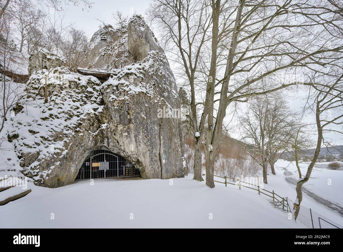 wintry cave "Hohler Fels", UNESCO World Heritage Site "Caves and Ice ...