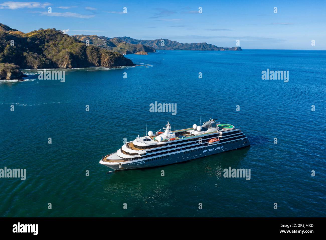 Aerial view from expedition cruise ship World Voyager (nicko cruises ...