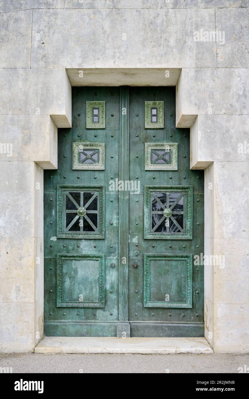 Architecturally interesting door at Liberation Hall near Kehlheim ...