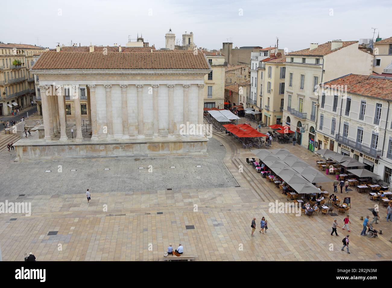 View from the roof terrace of the Restaurant des Carré d'Art - Musée d ...