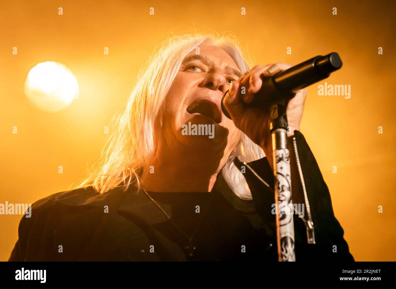 Def Leppard lead singer Joe Elliott performs on stage during their "One ...