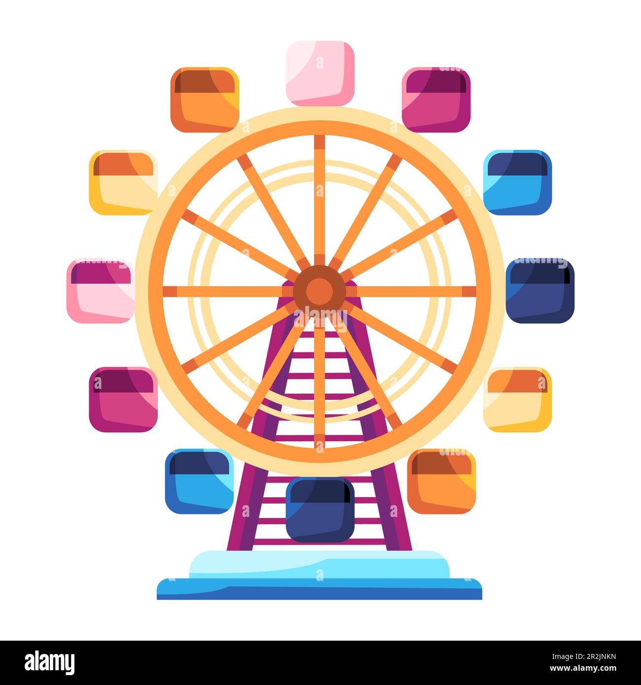 big ferris wheel colorful amusement park festival holiday fun ...