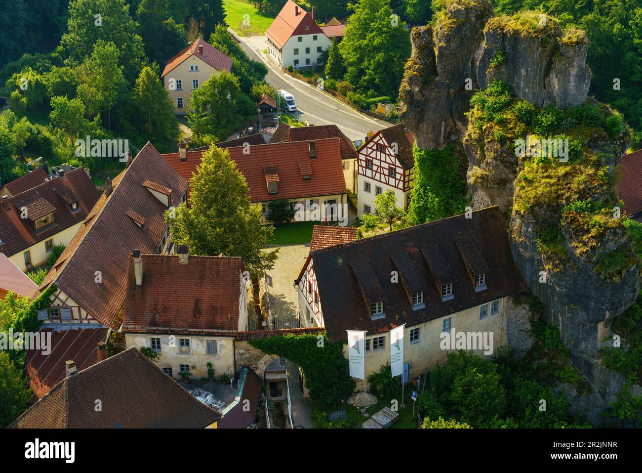 Rock village of Tüchersfeld with the Franconian Switzerland Museum ...