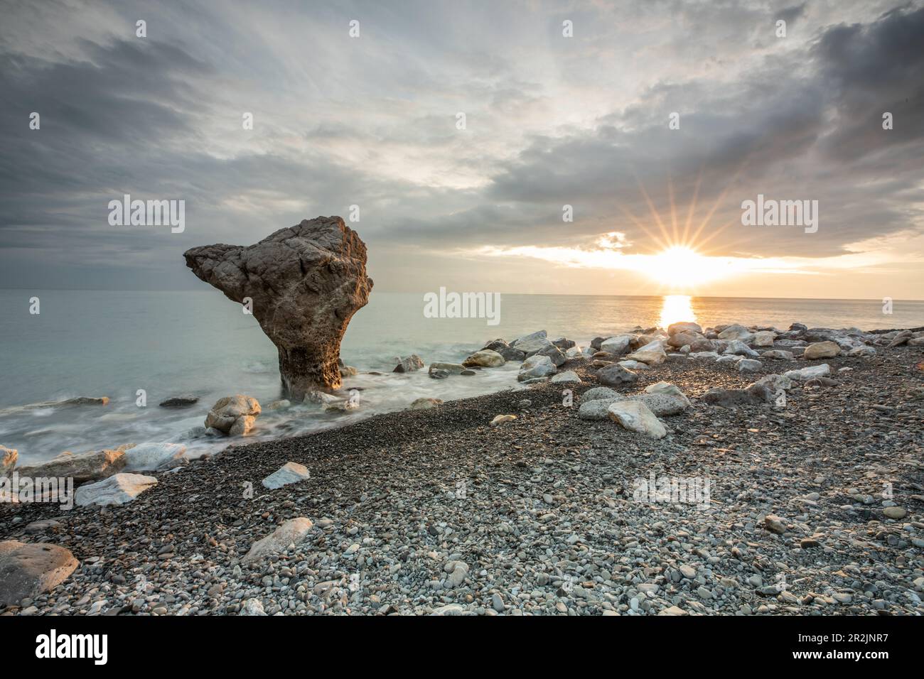 Morning on the beach at Borgata Marina, Castello Federiciano, Cosenza ...