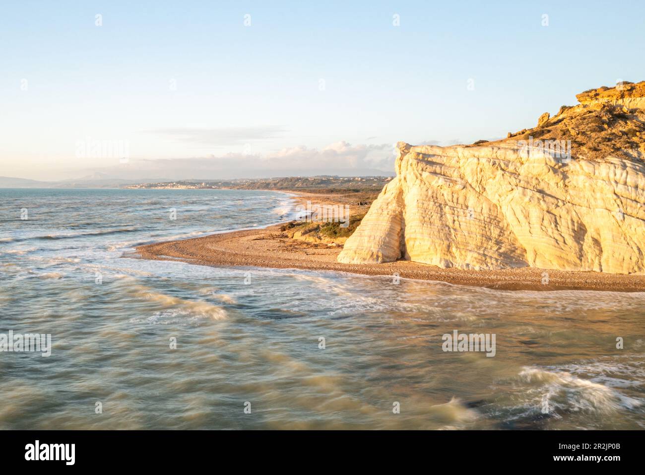 On the beach at Capo Bianco, Heraclea Minoa, Agrigento, Sicily, Italy ...