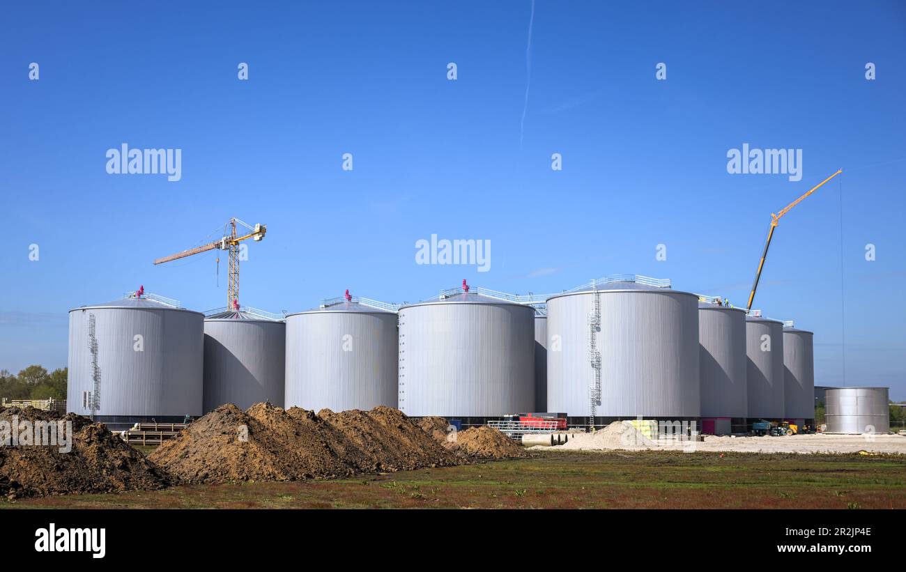 Friesoythe, Germany. 08th May, 2023. View of a huge biogas plant under ...