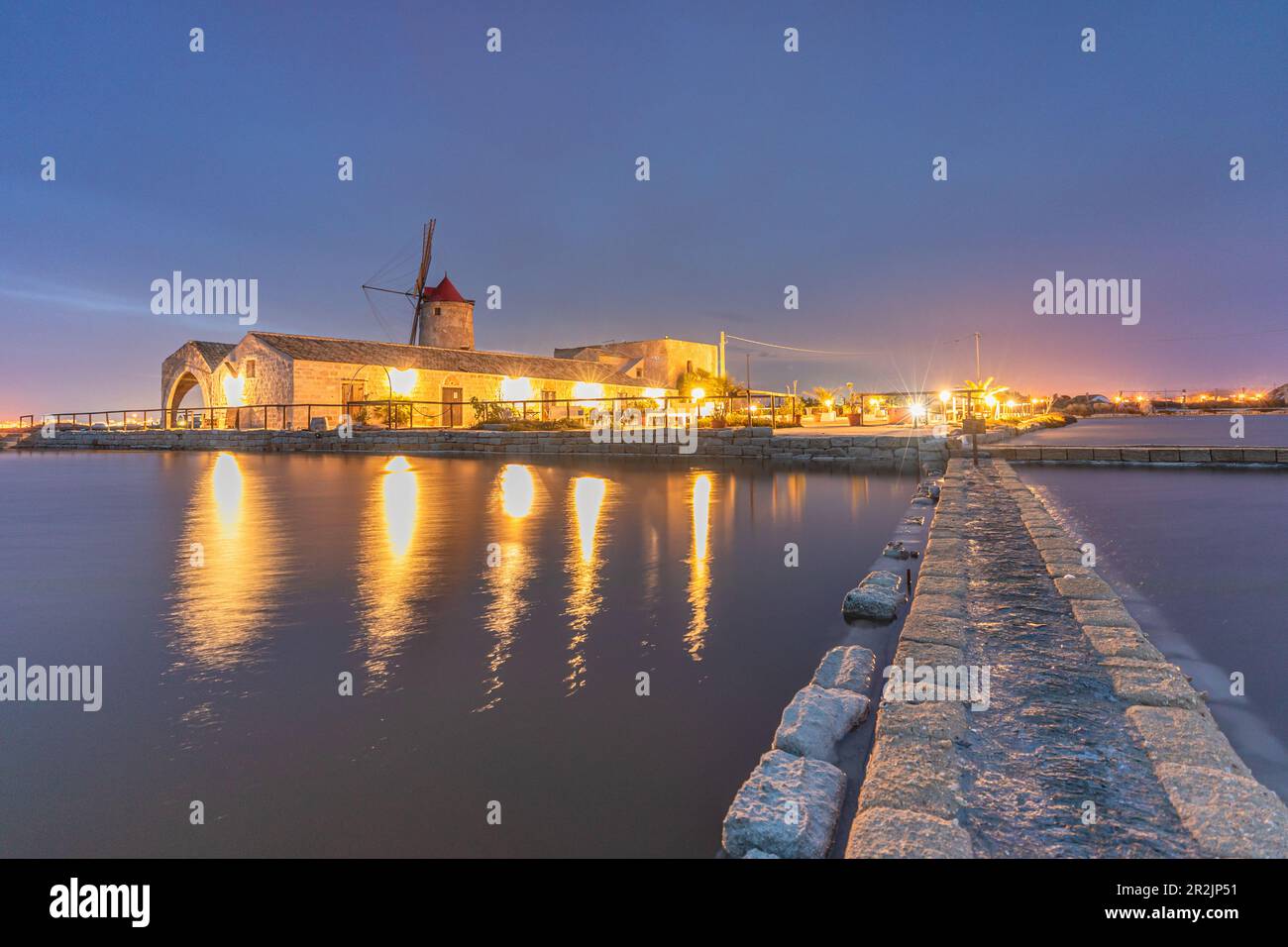 The Saline di Trapani, Torre Nubia, Sicily, Italy, Europe Stock Photo ...