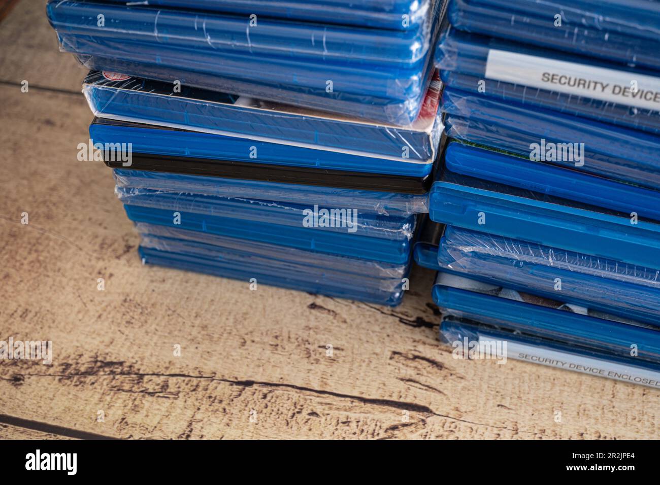 Stack of Blu ray movies for home theatre Stock Photo - Alamy