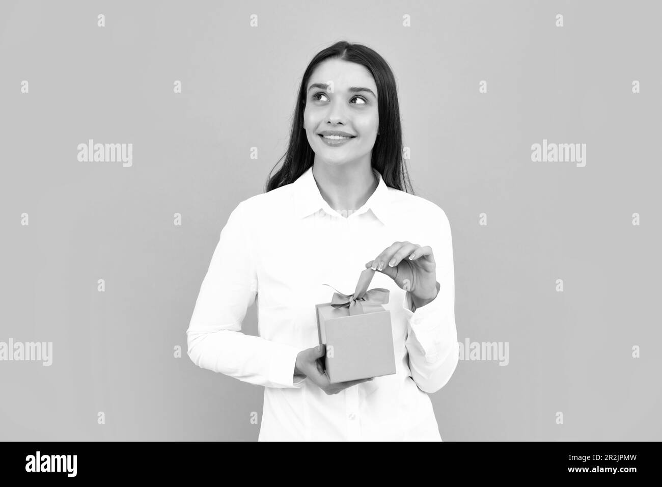 Holidays and celebration concept. Beautiful happy girl on birthday with ...