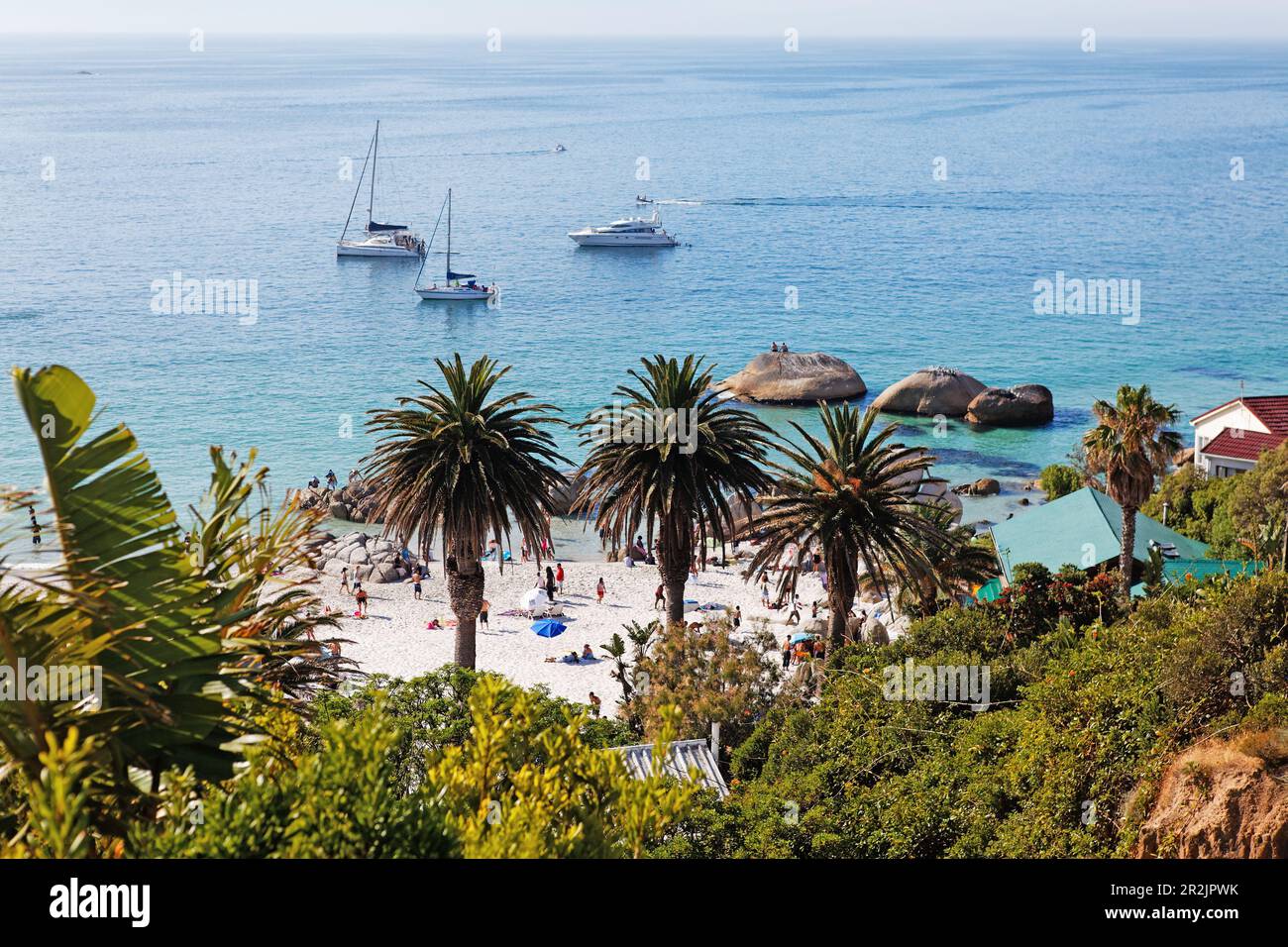 Coastal landscape and beach, Clifton, Capetown, Western Cape, RSA ...