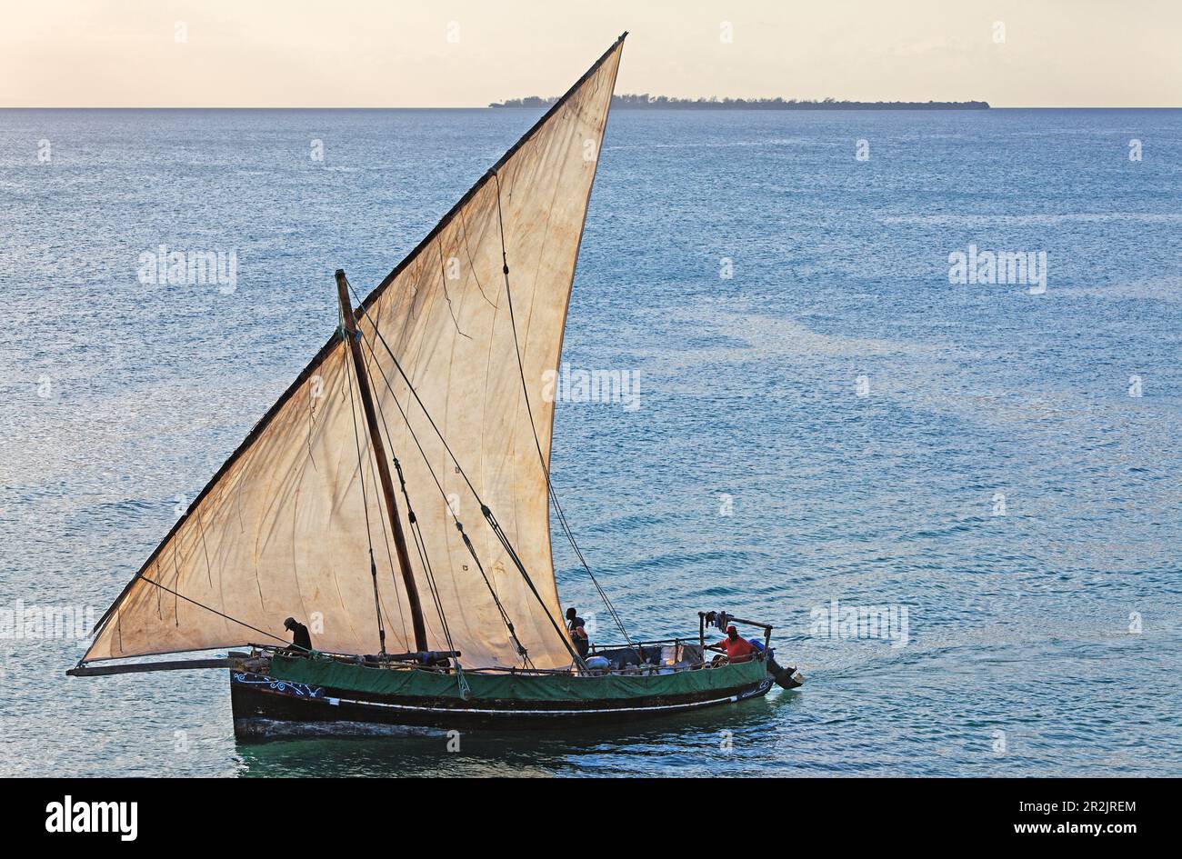 Traditional Dhow at dusk, Zanzibar, Tanzania, Africa Stock Photo - Alamy